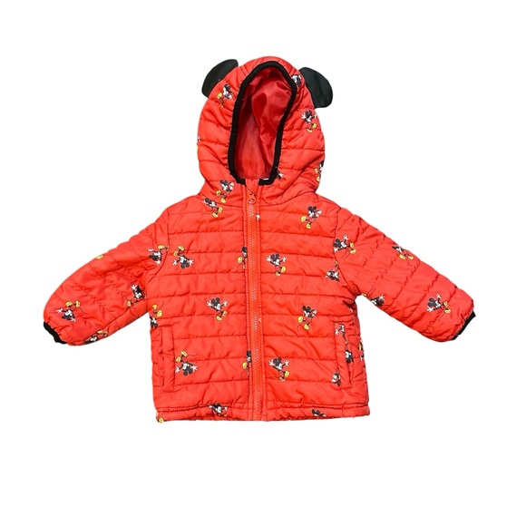 Disney | Jackets & Coats | Disney Junior Mickey Mouse Puffer Jacket ...